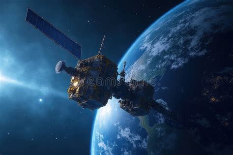 Exploring Wireless Communication Systems Through Orbital Networks Stock Illustration