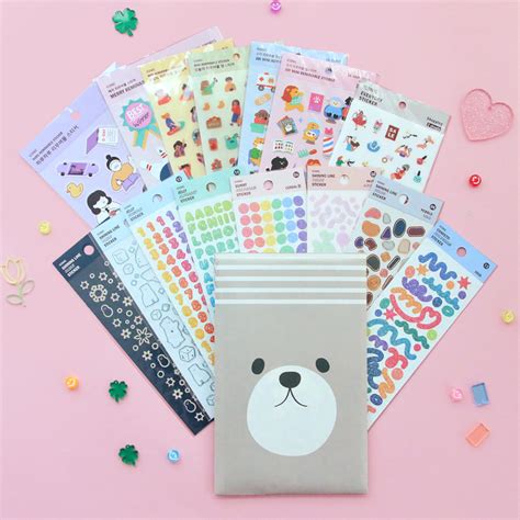 [🔥주문폭주 15장] 아이코닉 다꾸스티커 15종 랜덤팩 다꾸 폴꾸 탑꾸 글자 글씨 리무버블 에이블리