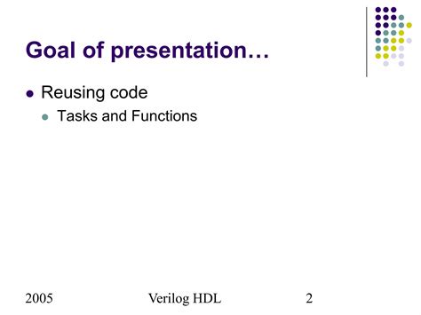 Verilog Tasks And Functions Ppt Programming Languages Computing