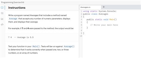 Solved Programming Exercise 8 6 Instructions 3 5 Write A