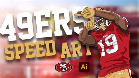 Drawing Deebo Samuel From The San Francisco 49ers On Adobe Illustrator