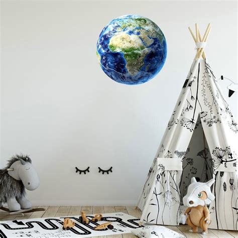 Фосфоресциращ стикер стикер планета земя континент Европа 30 см Cbd Coral НАЙ ДОБРИТЕ