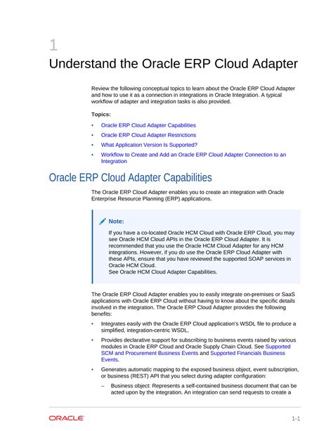 Using Oracle Erp Cloud Adapter Oracle Integration Pdf