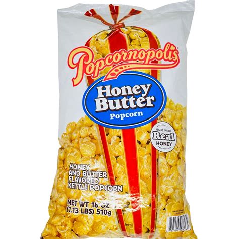 Popcornopolis Honey Butter Popcorn 18oz Candy Funhouse Candy