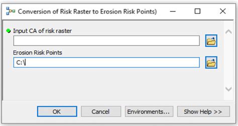 Interface Of The Model Builder Related To The Conversion Of Risk Raster