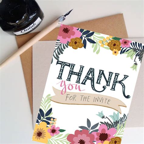 Thank You Messages For Card Invite