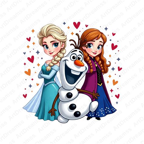 Anna And Elsa Clipart Frozen Princess Cute Olaf Frozen For Shirt