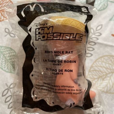 2003 Disneys Kim Possible Mcdonalds Happy Meal Toy Rons Mole Rat 8