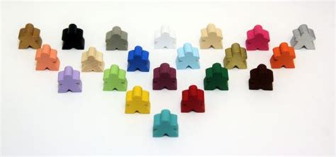 Sampler Pack Of All Wooden Mini Meeples 12mm 1 Of Each Of All 21 Colors Sampler Pack