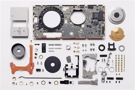 Premium Ai Image Parts Of Disassembled Computer Professional Advertising Photography