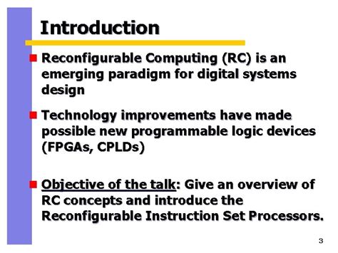 Dynamically Reconfigurable Architectures An Overview Juanjo Noguera Dept