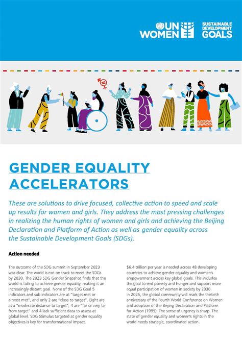 Gender Equality Accelerators Brochure Publications Un Women