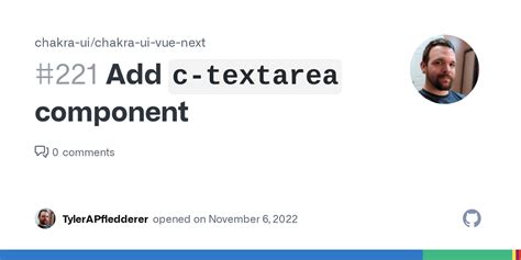 Add C Textarea Component Issue Chakra Ui Chakra Ui Vue Next GitHub