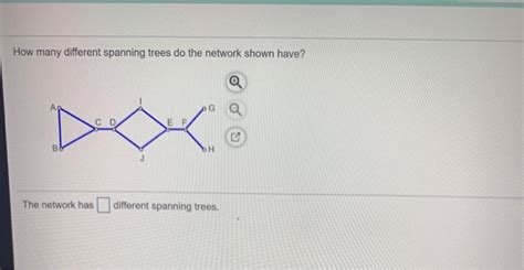 Solved How Many Different Spanning Trees Do The Network Chegg