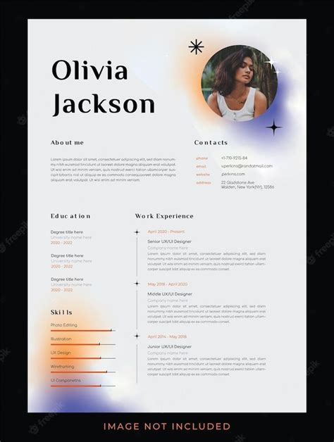 Premium Vector Modern Gradient Cv Vector Template Graphic Design