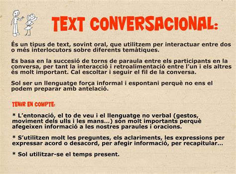 Característiques Text Conversacional Tipos De Texto Tipologias Textuales Textos