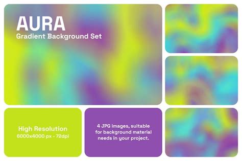 Premium Psd Aura Gradient Background Set