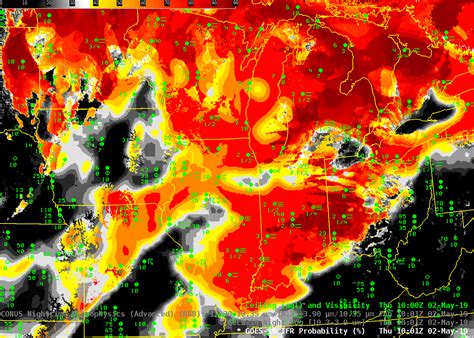 Fog Surrounding Convection In The Midwestern United States Goes R Fog Product Examples