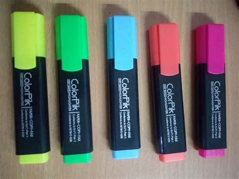 Colorpik Plastic Highlighter Marker Pen For Highlighting Packaging Type 5pcs In 1 Set At ₹ 75