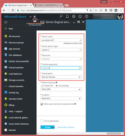 Microsoft Azure Creating And Deploying Paas Sql Server Database As A Service Vgeek Tales