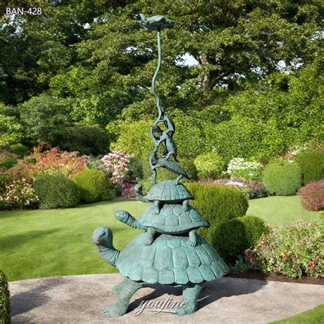 Bronze Large Garden Turtle Statue Bronze Large Garden Turtle Statue