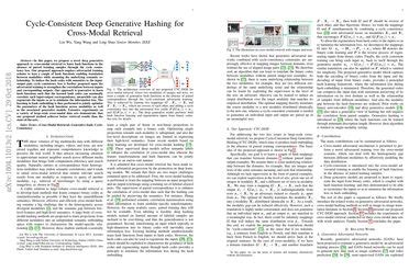 Cycle Consistent Deep Generative Hashing For Cross Modal Retrieval