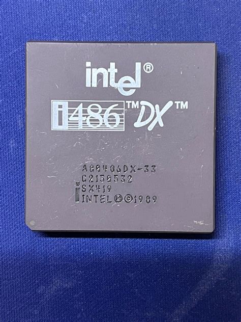 Intel 486dx 33 A80486dx 33 Sx419 Socket 3 Rare Collectible I486 486dx 33 Mhz Ebay