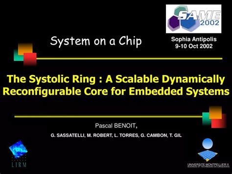 Ppt The Systolic Ring A Scalable Dynamically Reconfigurable Core