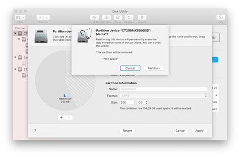 disk utility cannot resize apfs container even though there is a free