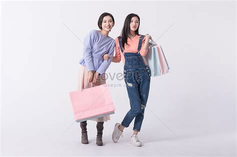 즐거운 쇼핑 같은 여자 사진 무료 다운로드 Lovepik