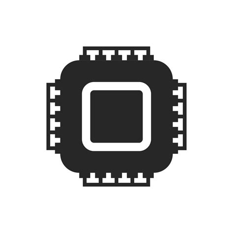 Cpu Chip Technology Vector Digital Electronic Computer Processor Illustration Board Icon And