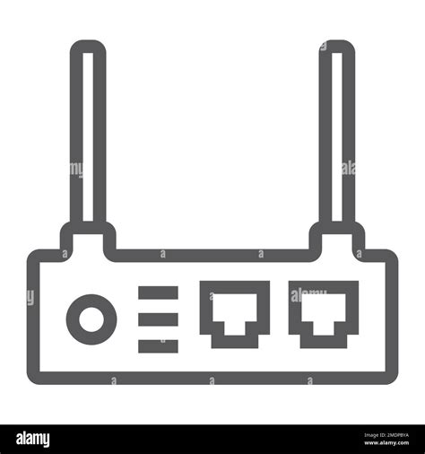 Router Line Icon Internet And Connection Wifi Sign Vector Graphics A Linear Pattern On A