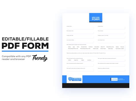 Trendy Editable Fillable PDF Form Design By Mark Soumen On Dribbble