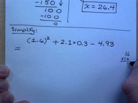 Equations With Decimals Examples Practice Expii