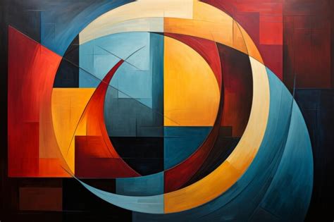 Premium Photo Dynamic Abstract Composition Of Geometric Shapes