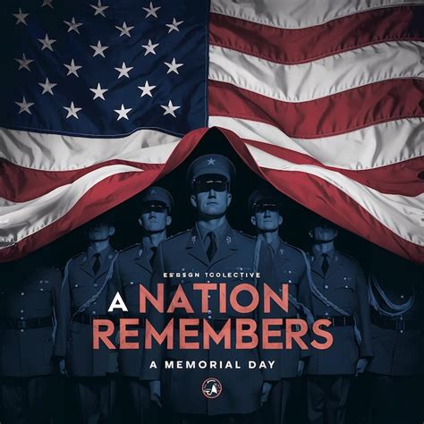 Premium Photo A Poster Of A National Memorial Day With A Flag And A