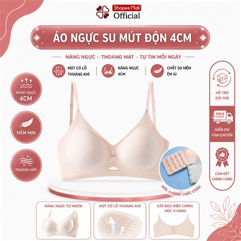 Áo Lót Áo Bra Nữ Áo Thoáng Khí Mát Nâng Nhẹ V1 Gom Quả Tạo Khe Mềm Mại