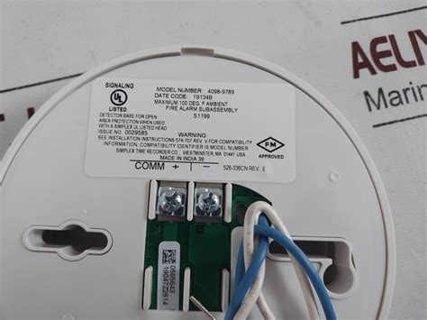 Simplex 4098 9789 Smoke Heat Detector Base Aeliya Marine Tech