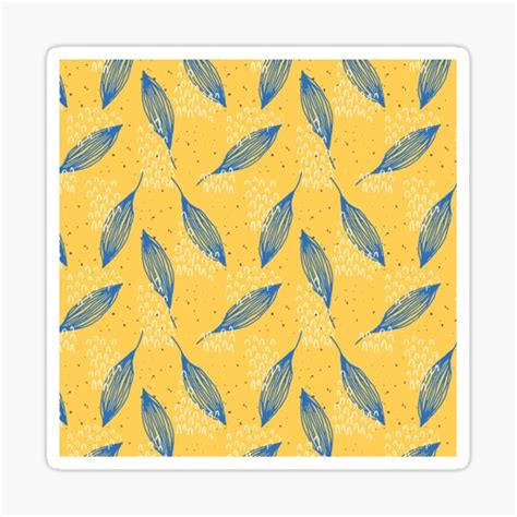 Leaf Pattern Sticker For Sale By Zuluccent Redbubble