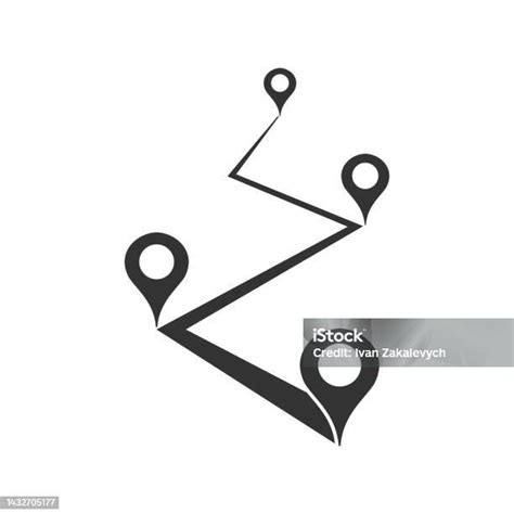 Ilustración De Icono De Ubicación De La Ruta Símbolo De Navegación Por