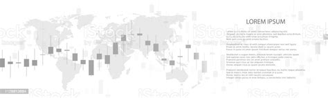 주식 시장 그래프 또는 Forex 무역 비즈니스 및 금융 개념 보고서 및 회색 배경에 투자를 위한 차트 벡터 일러스트 레이 션 세계적인에 대한 스톡 벡터 아트 및 기타