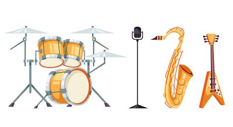 악기 오케스트라 격리 세트 벡터 그래픽 디자인 일러스트레이션 기타 현악기에 대한 스톡 벡터 아트 및 기타 이미지 기타 현악기
