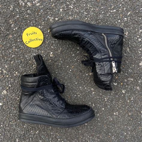 Rick Owens Rick Owens Python Skin Geobasket Grailed