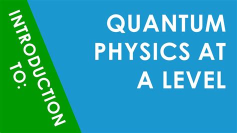 Introduction To Quantum Physics