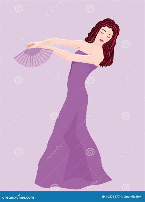 Violet Dancing Stock Vector Illustration Of Music Gesture 10576577