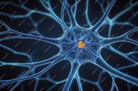 Premium Photo Nerve Cell With Dendrites Macro View Of Neuron Inside