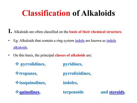 Occurrence And Classification Of Alkaloids Pptx