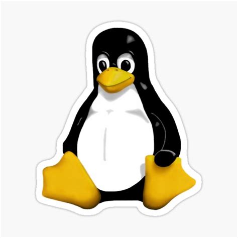 Tux The Penguin Sticker By Rcvan Redbubble