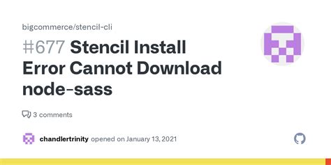 Stencil Install Error Cannot Download Node Sass · Issue 677 · Bigcommercestencil Cli · Github