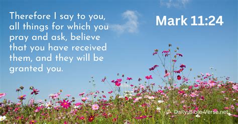 Daily Bible Verse Faith Mark 1124 Nasb